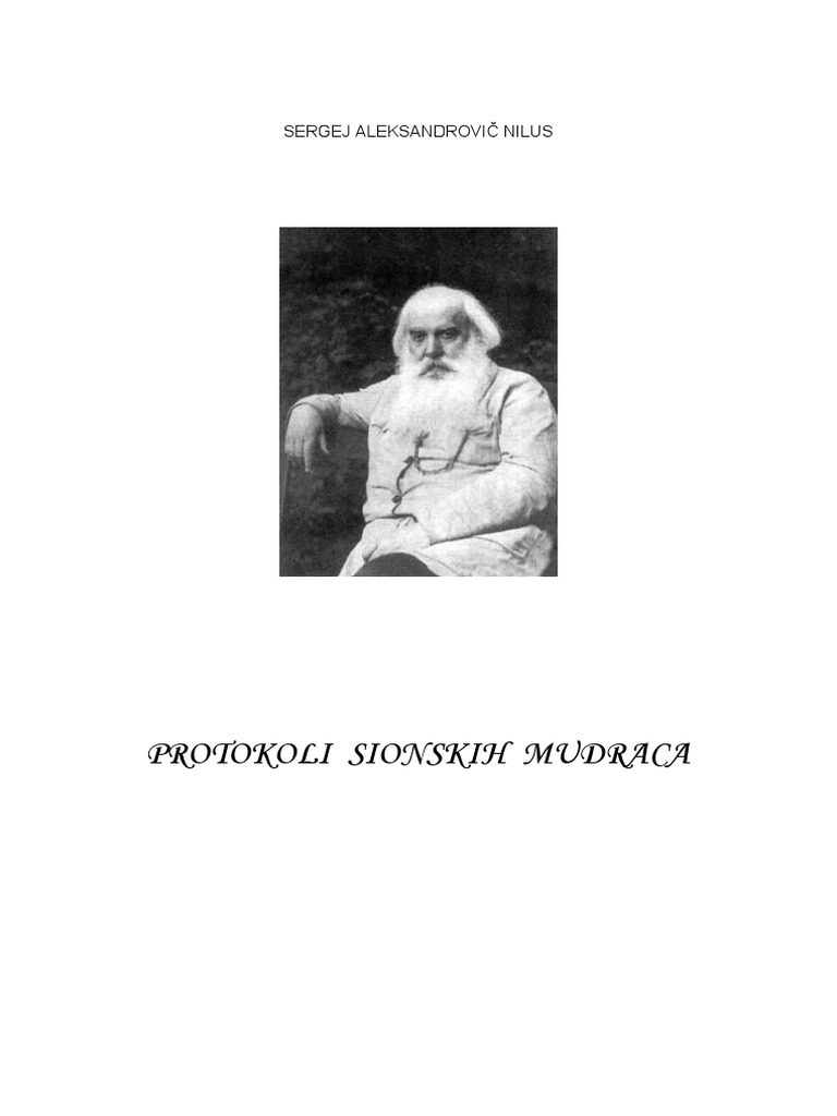 Protokoli Sionskih Mudraca - Sergej Aleksandrovic Nilus | PDF