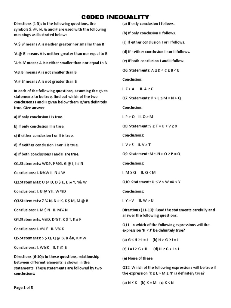 Coded Inequality | Download Free PDF | Inequality (Mathematics ... Coded Inequality | Download Free PDF | Inequality (Mathematics ...