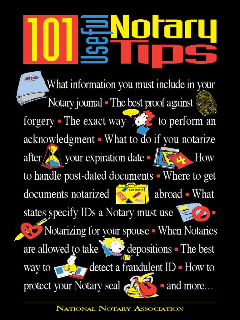 101 Useful Notary Tips PDF | PDF | Notary Public | Affidavit