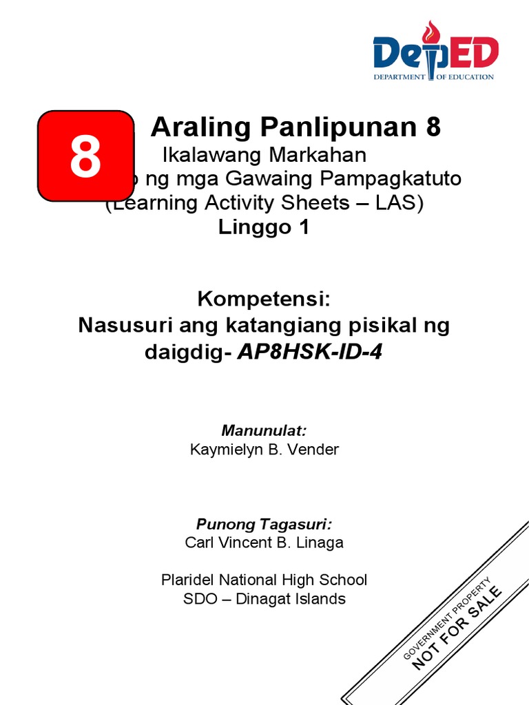 Ap8 Las Q1-Week 1 | PDF
