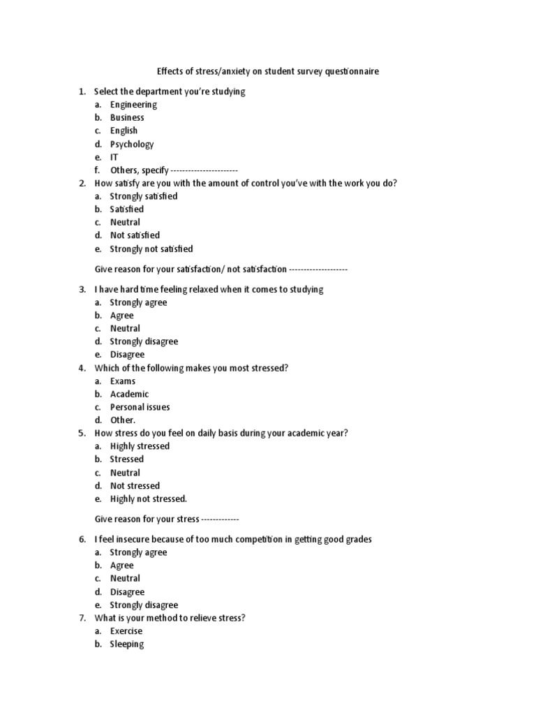 Effects of Stress | PDF
