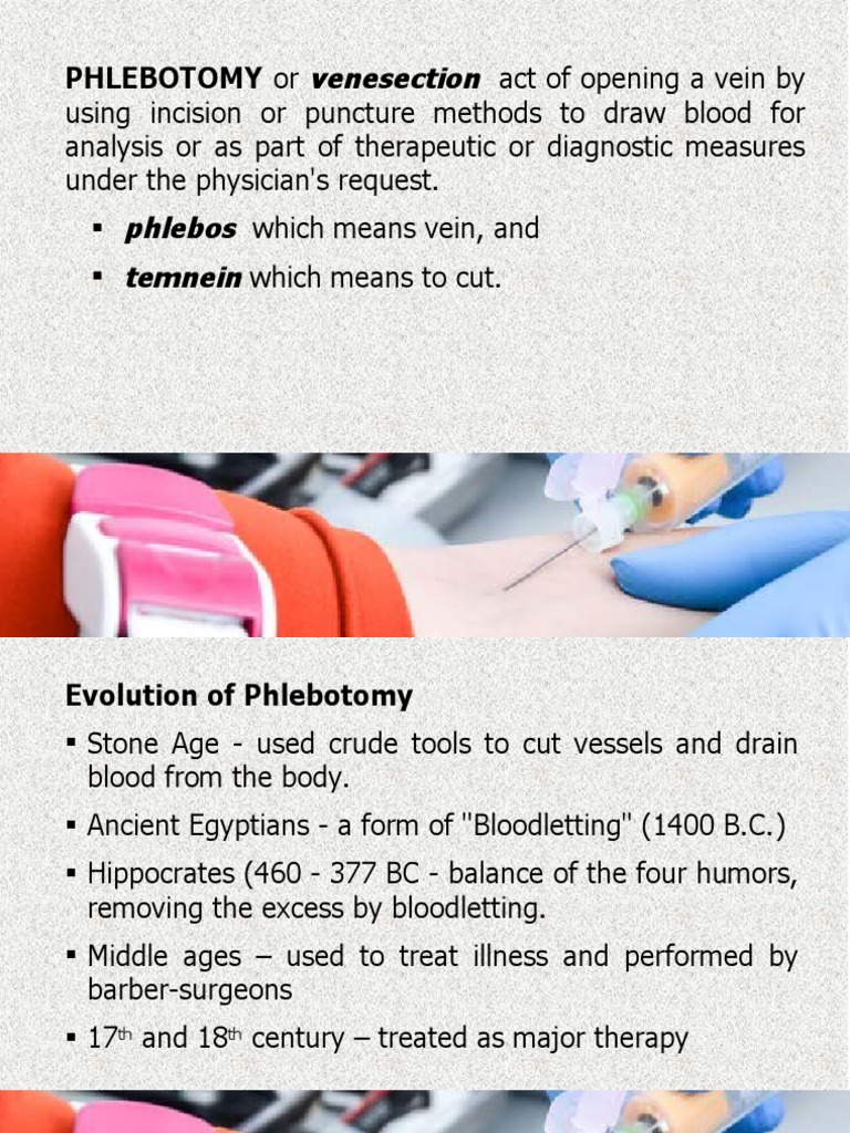 Venesection: Phlebotomy or | PDF | Blood Type | Blood