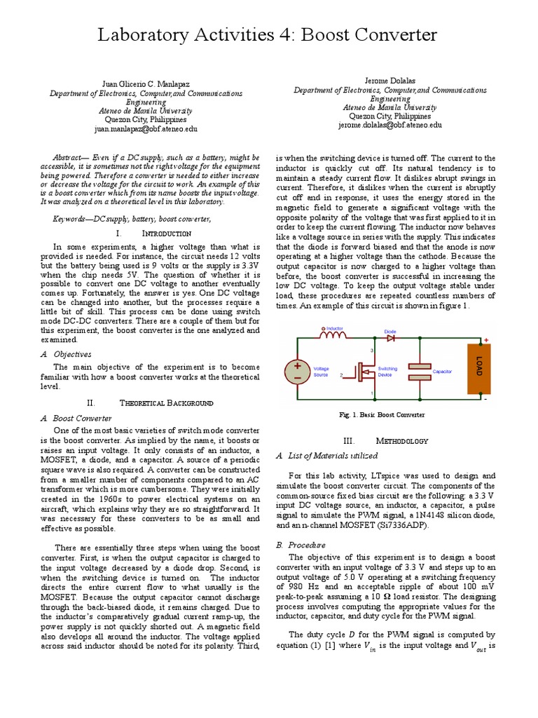 ENGG 184.12 Lab Activity 4 - Manlapaz & Dolalas | PDF | Inductor ...