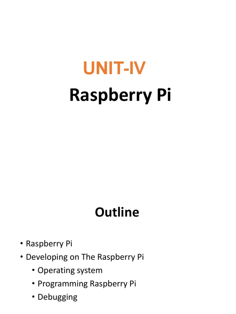 Iot Unit-Iv PDF | PDF | Raspberry Pi | Python (Programming Language)