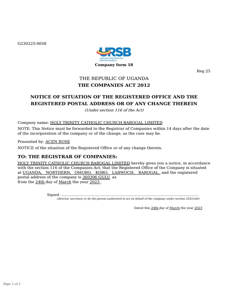 Form 18 PDF | PDF