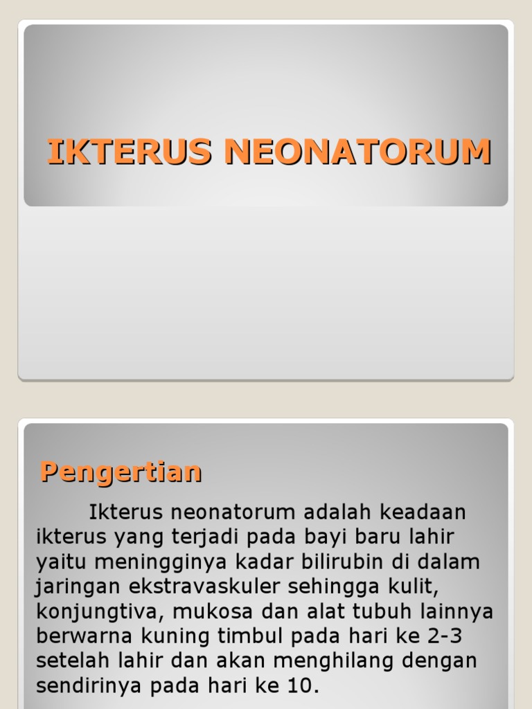 Ikterus Neonatorum | PDF