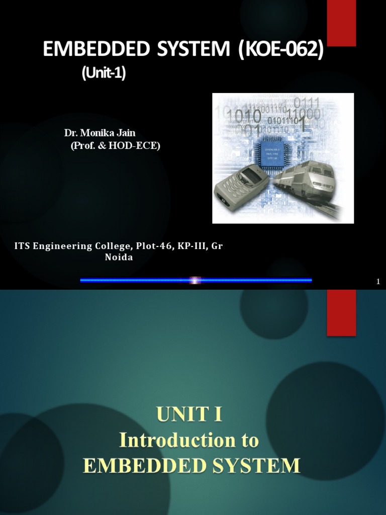 Embedded - PPT - 1 Unit - DR Monika-Edited | PDF | Computer Data ...