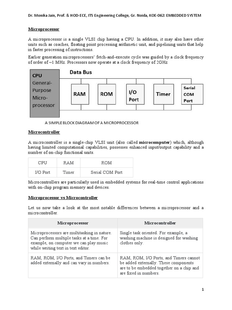 MP Vs MC - Interview | PDF | Microcontroller | Central Processing Unit