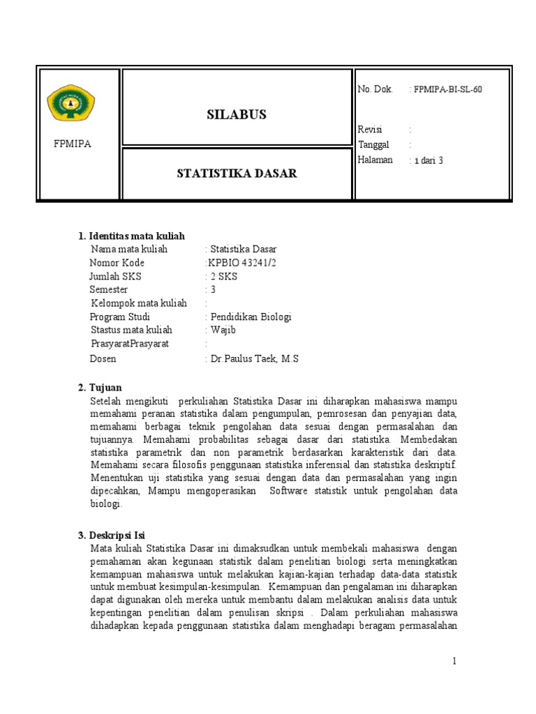 Statistika Dasar | PDF Statistika Dasar | PDF
