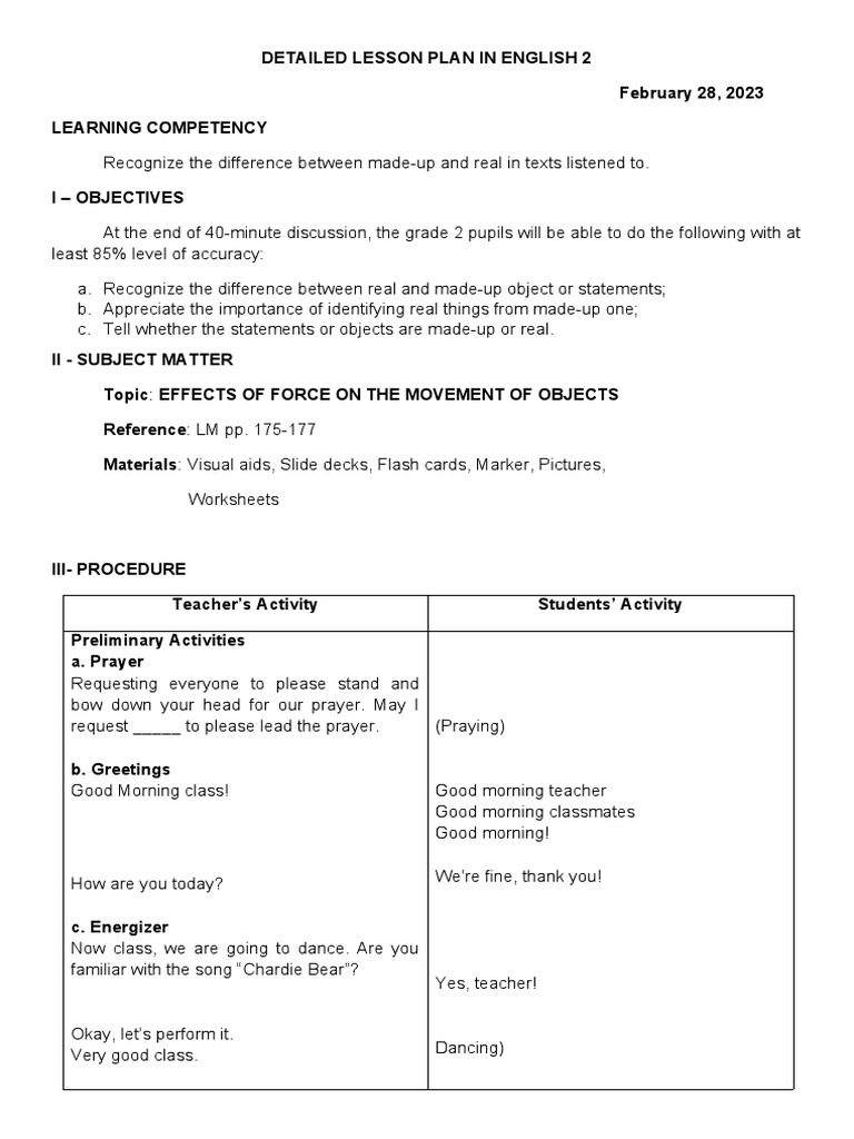 DLP English 2 | Download Free PDF | Rubric (Academic) | Lesson Plan