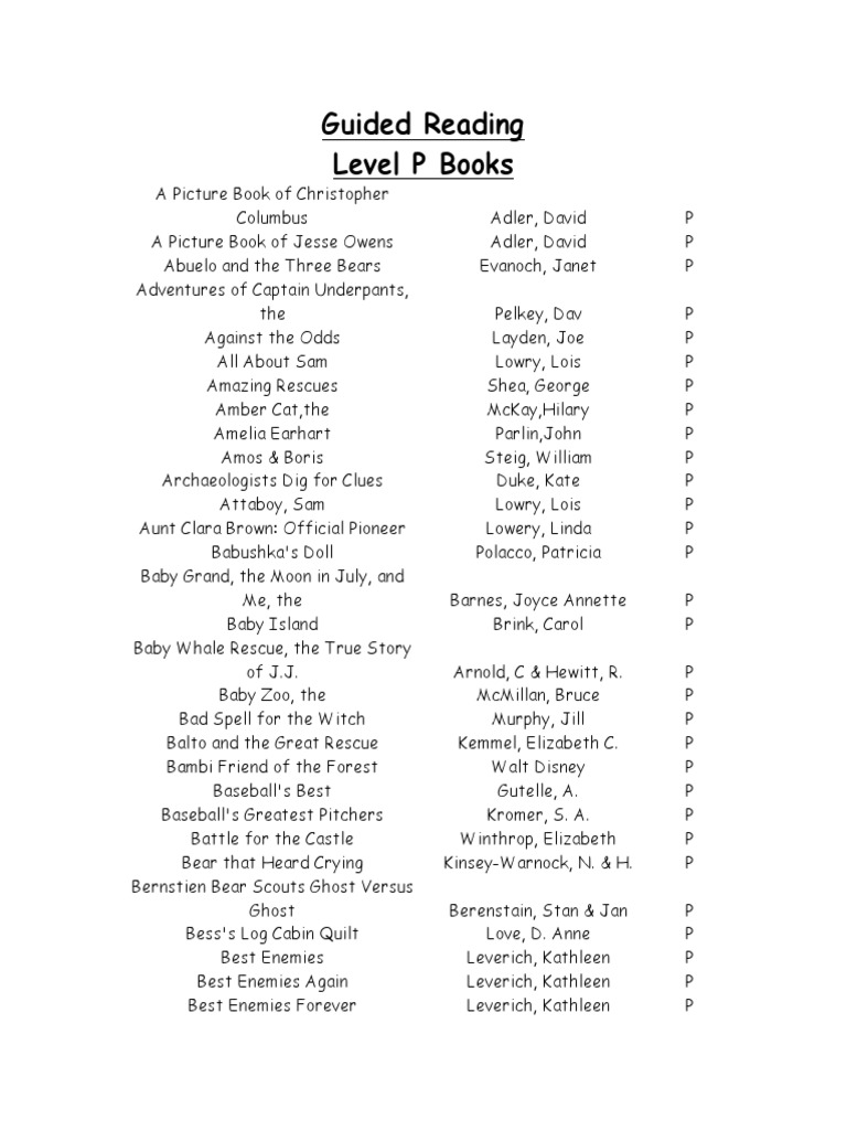 Level P PDF | PDF