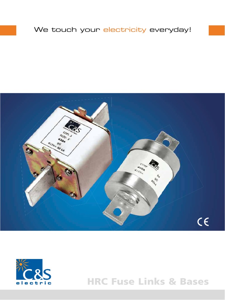 HRC Fuse Link & Bases | PDF | Fuse (Electrical) | Electrical Engineering
