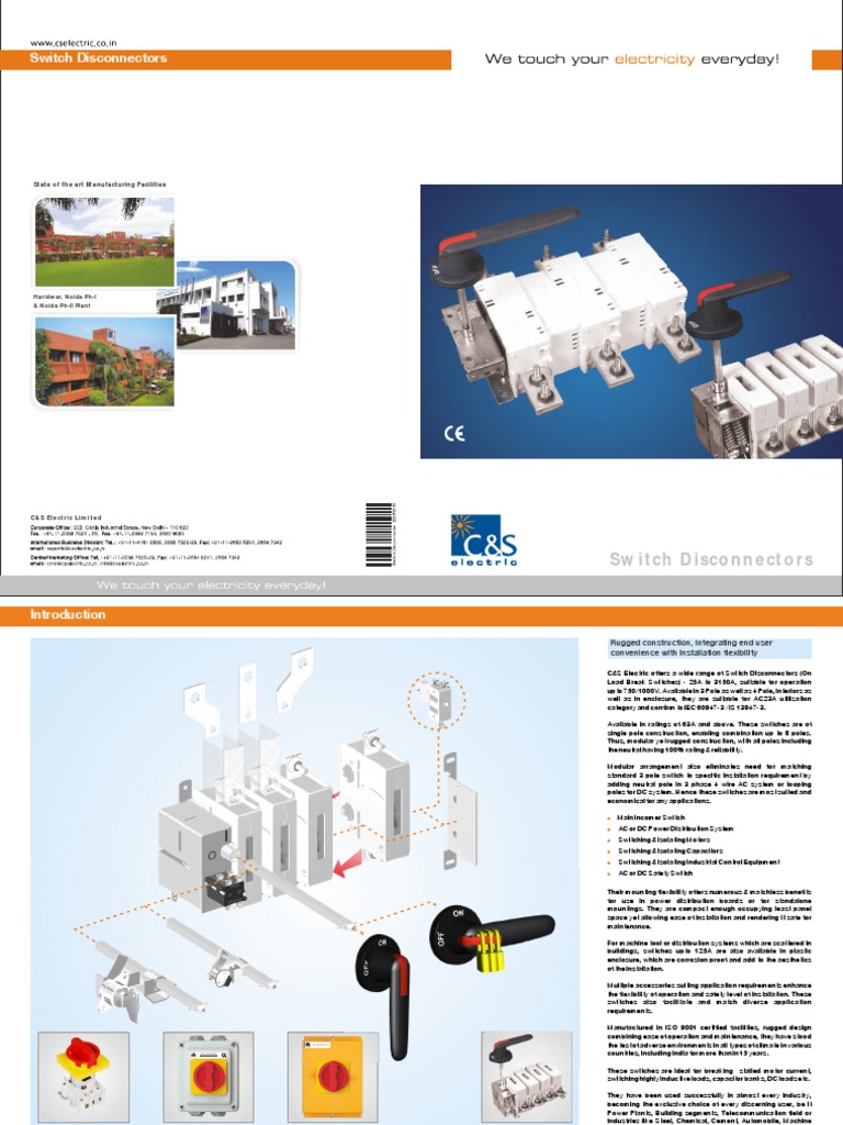 Switch Disconnectors | PDF | Switch | Electric Arc