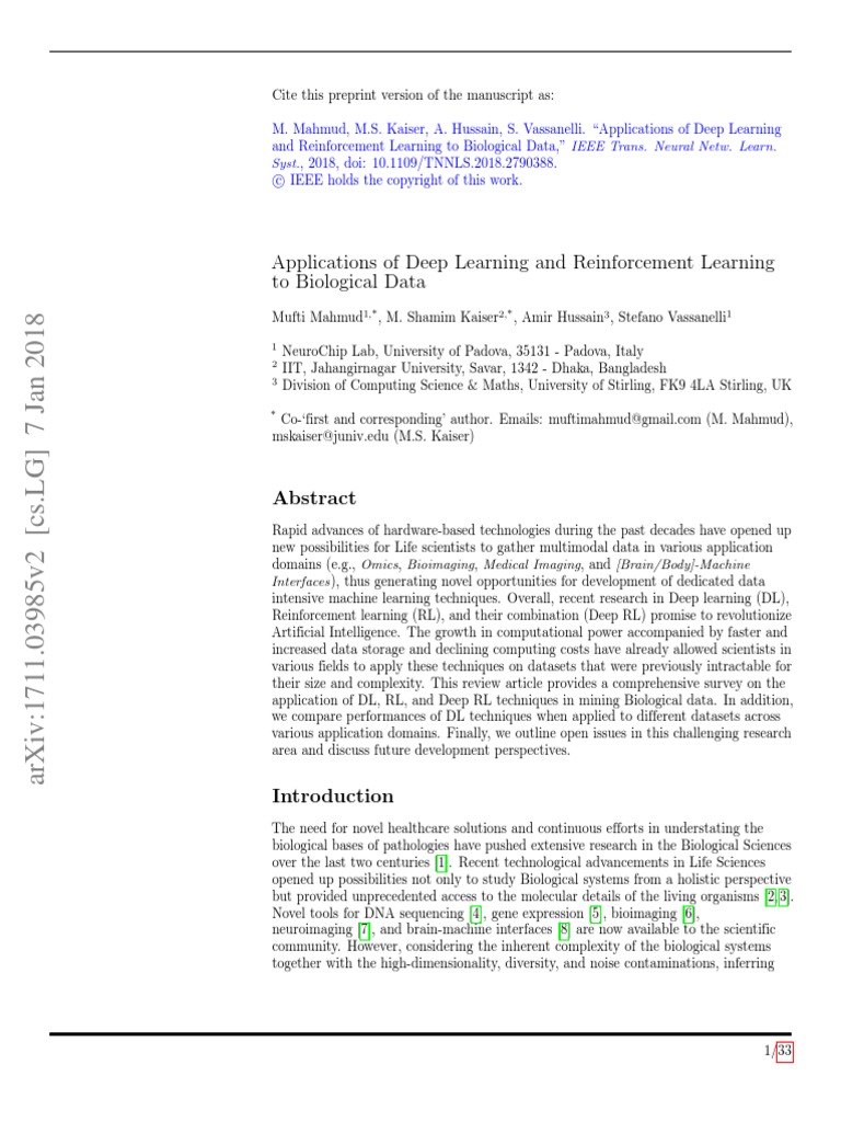 Deep Rl For Biology Pdf Machine Learning Deep Learning