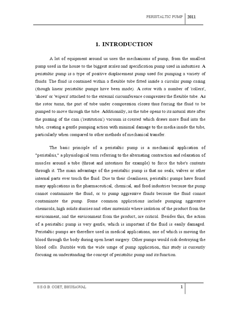 Peristaltic Pump | PDF | Pump | Pipe (Fluid Conveyance)