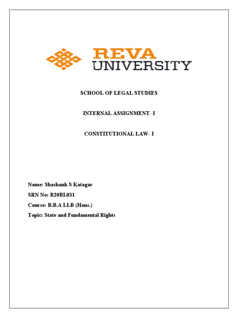 Constitutional Law Assignment | PDF | Constitution | Ethical Principles