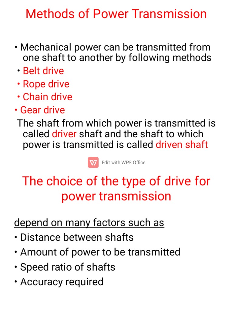 Power Transmission | PDF | Belt (Mechanical) | Gear