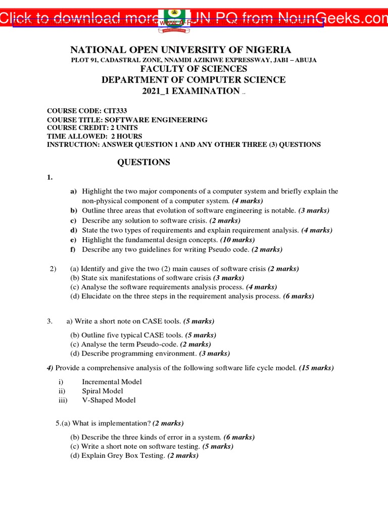 Cit 303 | PDF | Software | Systems Theory