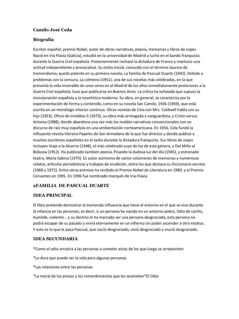 Camilo José Ceda | PDF | Novela negra, policíaca y suspenso