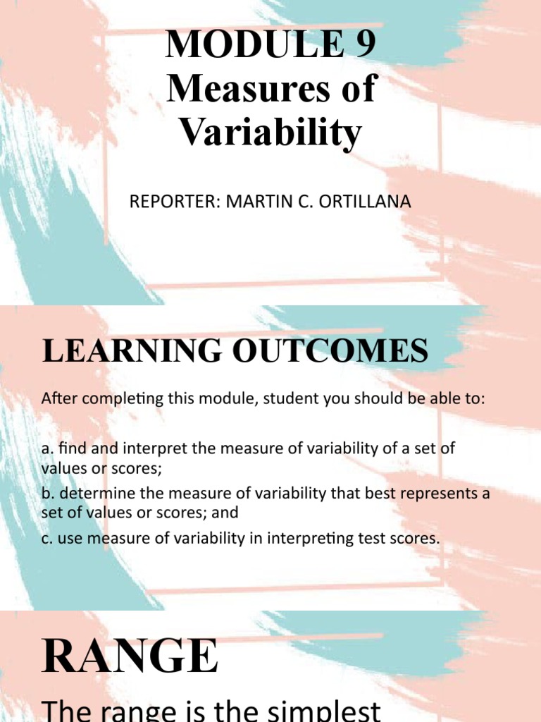 Understanding Measures of Variability | PDF | Computers