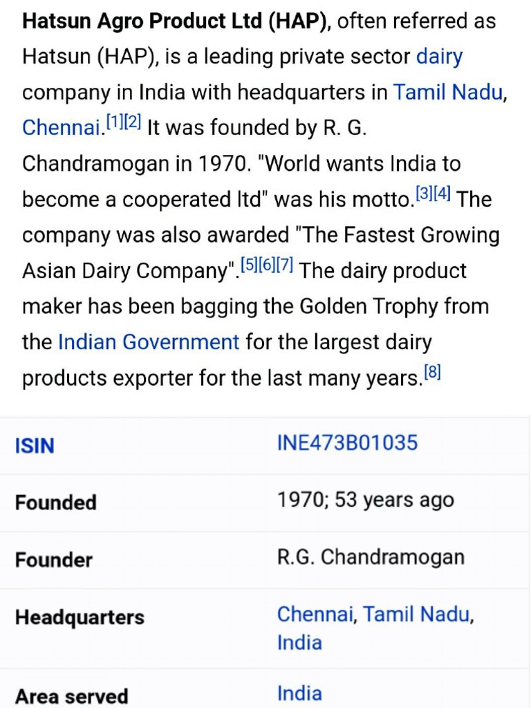 Raj Kumar. S Hatsun Agro Company Profile | PDF