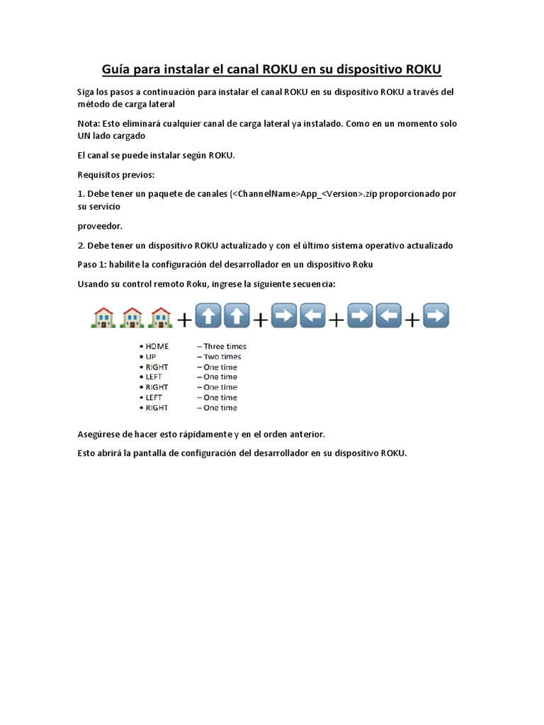 Guía para Instalar El Canal ROKU en Su Dispositivo ROKU | PDF | Roku | Archivo de computadora