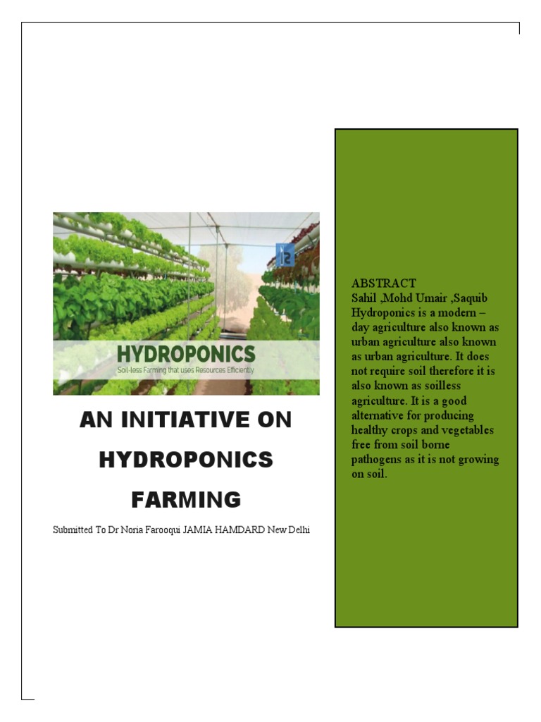 BC Report | PDF | Hydroponics | Agriculture