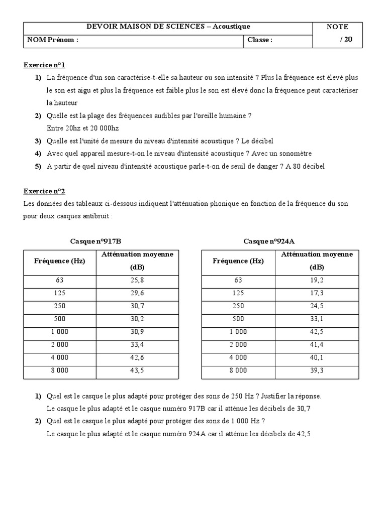 DM Acoustique | PDF | Son | Décibel