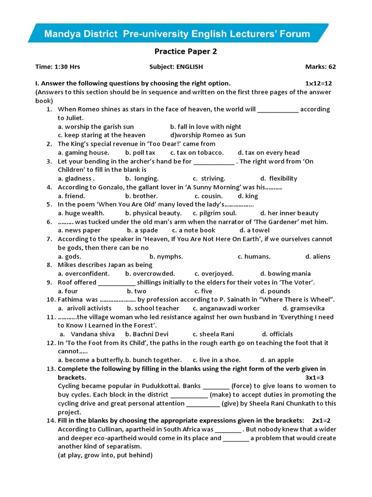 Model Question Paper-1 | PDF | Newspapers | Copy Editing