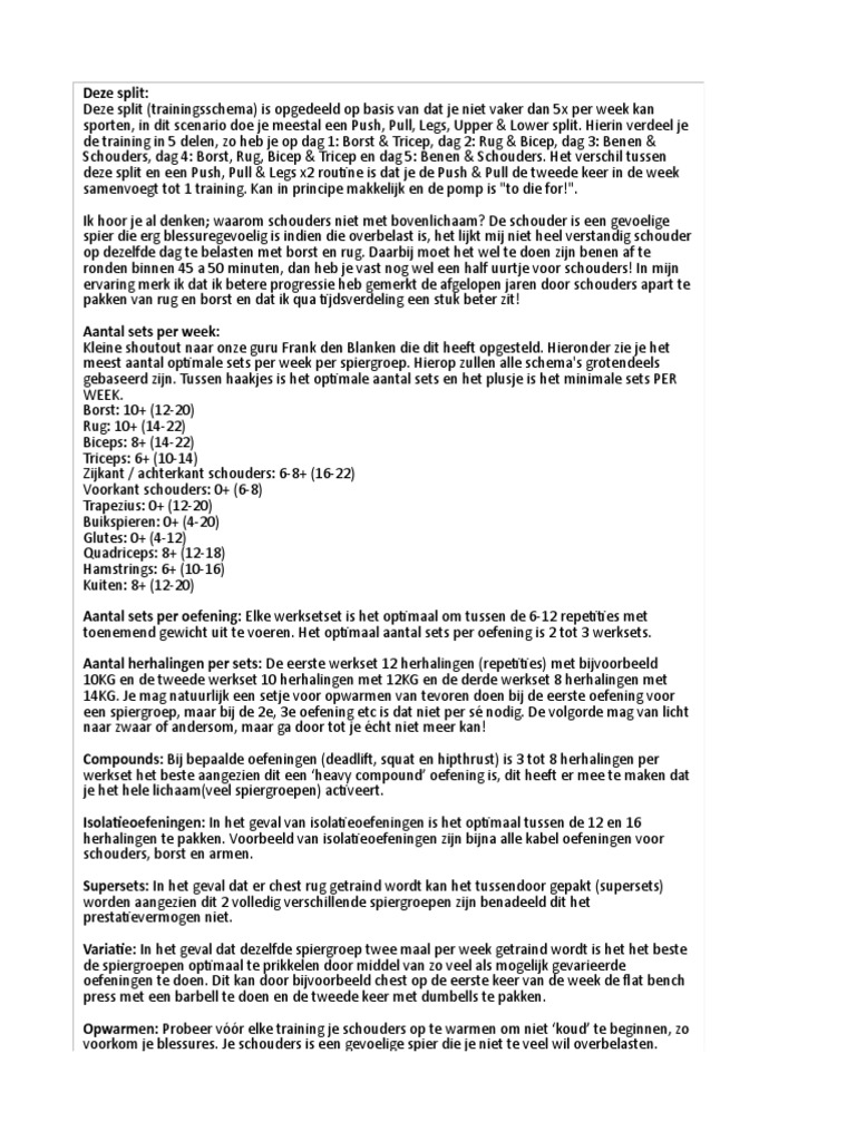 5 Dagen Man PPL Upper Lower Split | PDF