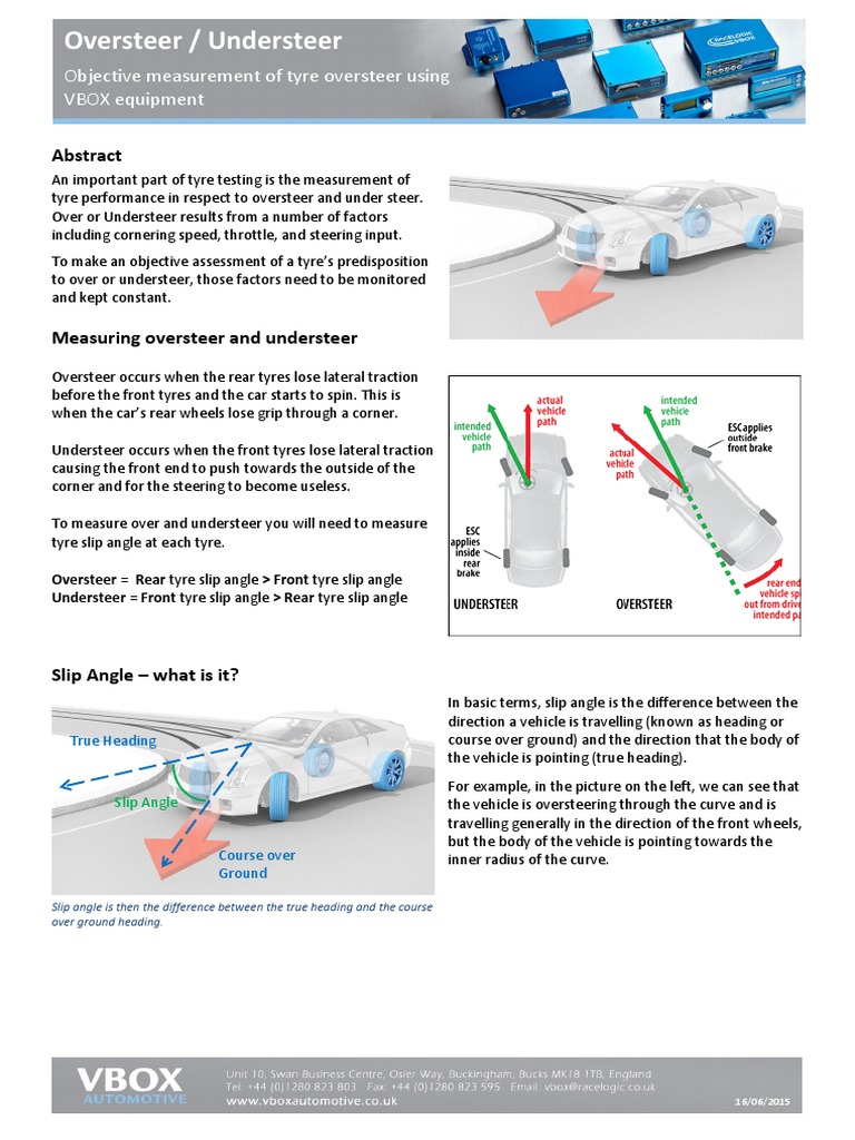 Oversteer-Understeer Analysis in Tyre Testing | PDF | Vehicle ...