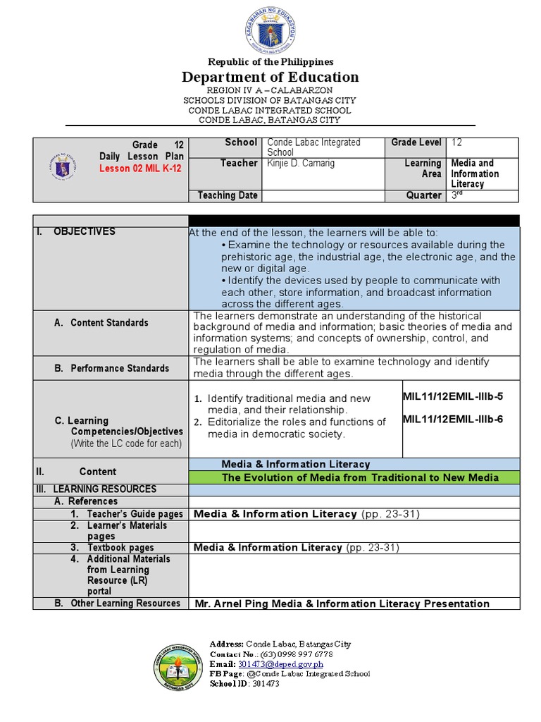 Lesson 02 MIL K-12 | PDF | Information Age | Information