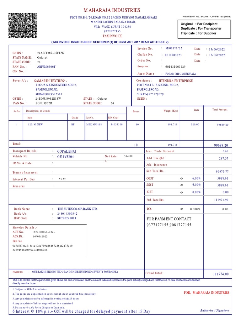 Samarth PDF | PDF | Invoice | Payments