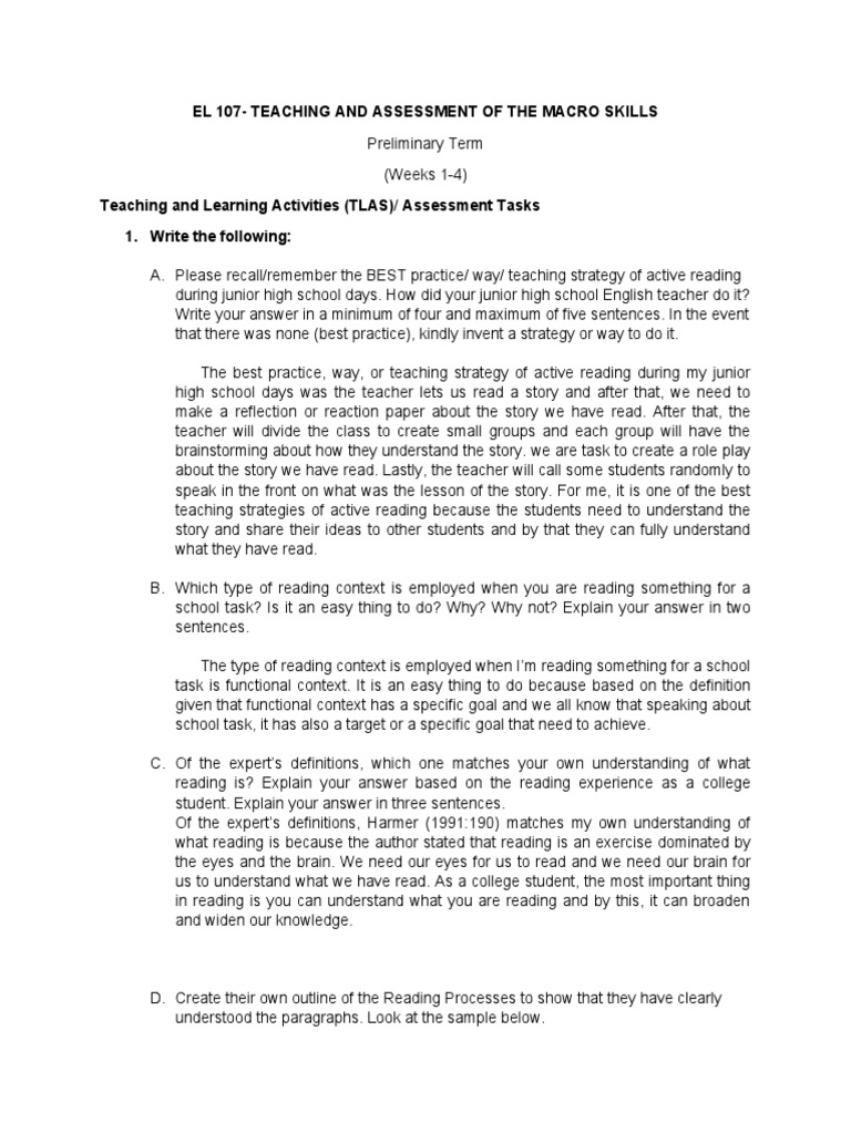 Understanding the Reading Process: An Analysis of Comprehension Levels ...