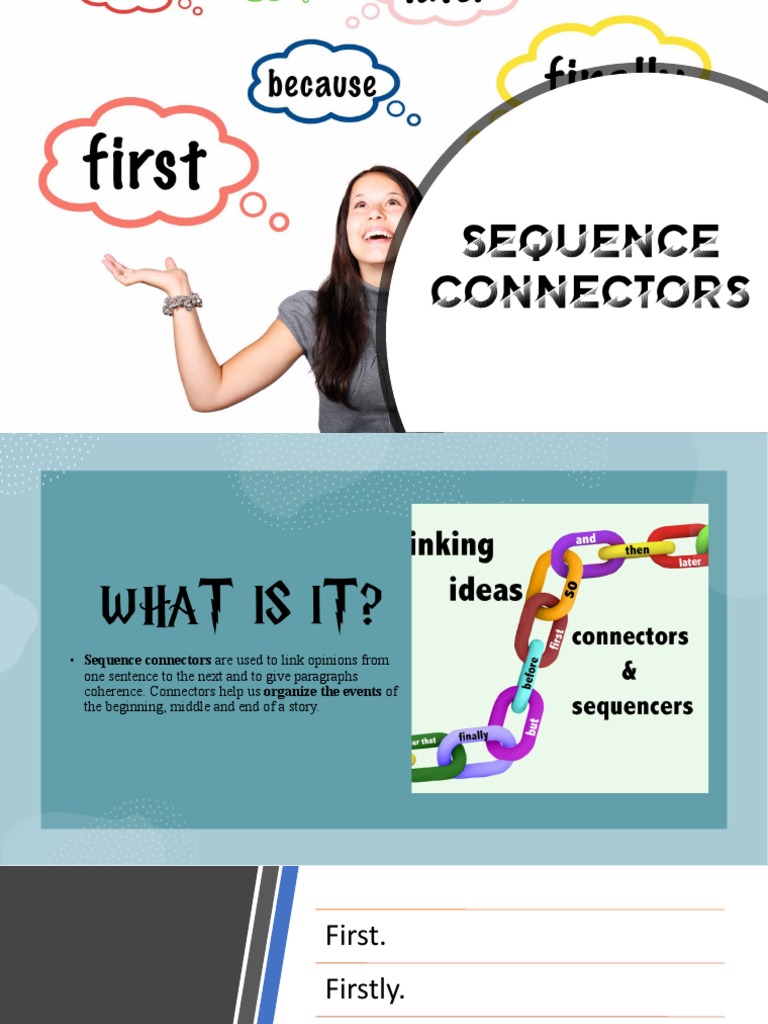 Sequence Connectors | PDF | Cooking, Food & Wine