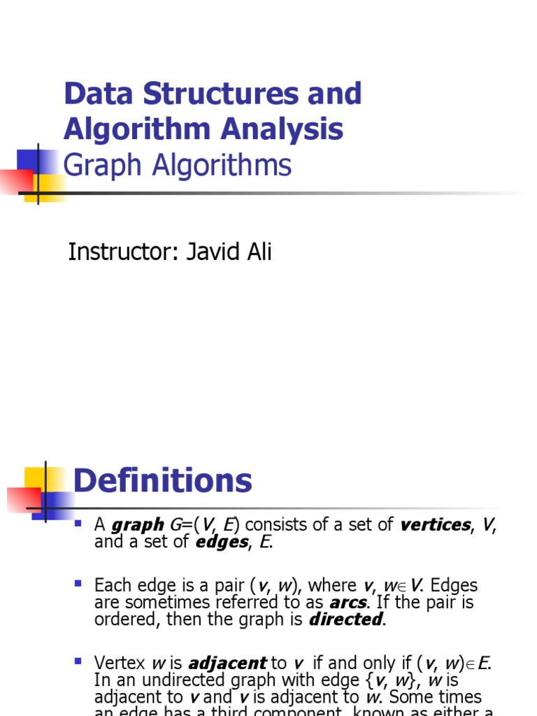 Graphs Dfs Bfs Sp St Algorithms Pdf Computer Programming 