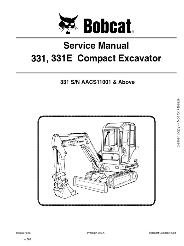bobcat 331 sm 9-09.pdf | PDF | Engines | Valve