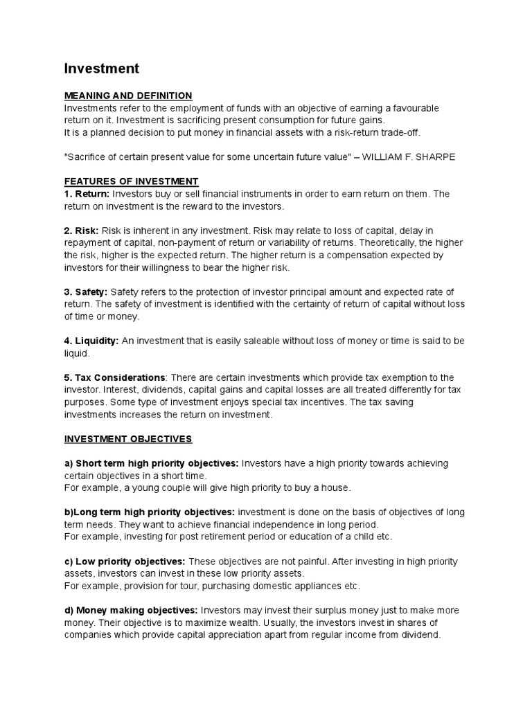 Understanding Investment Fundamentals | PDF | Investing | Technical ...