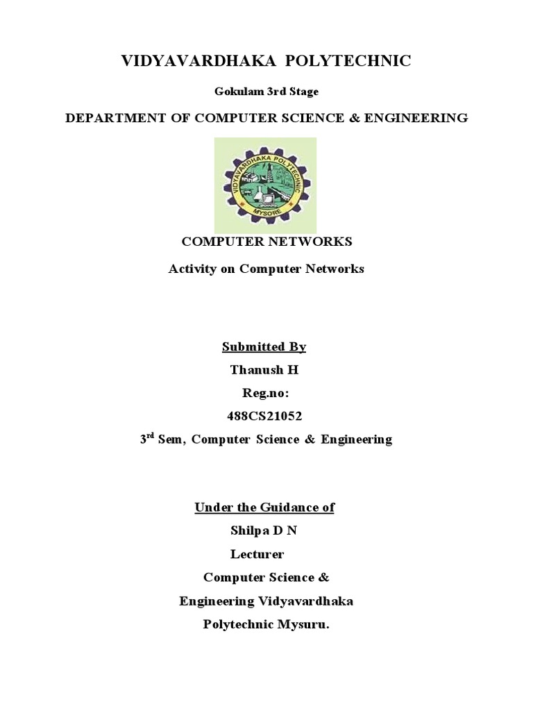 Vidyavardhaka Polytechnic: Gokulam 3rd Stage | PDF