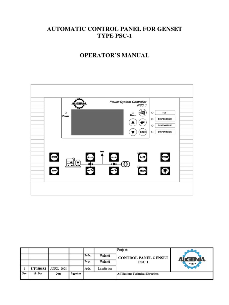 Ausonia - Automatic Control Panel PSC-1 | PDF | Switch | Pump