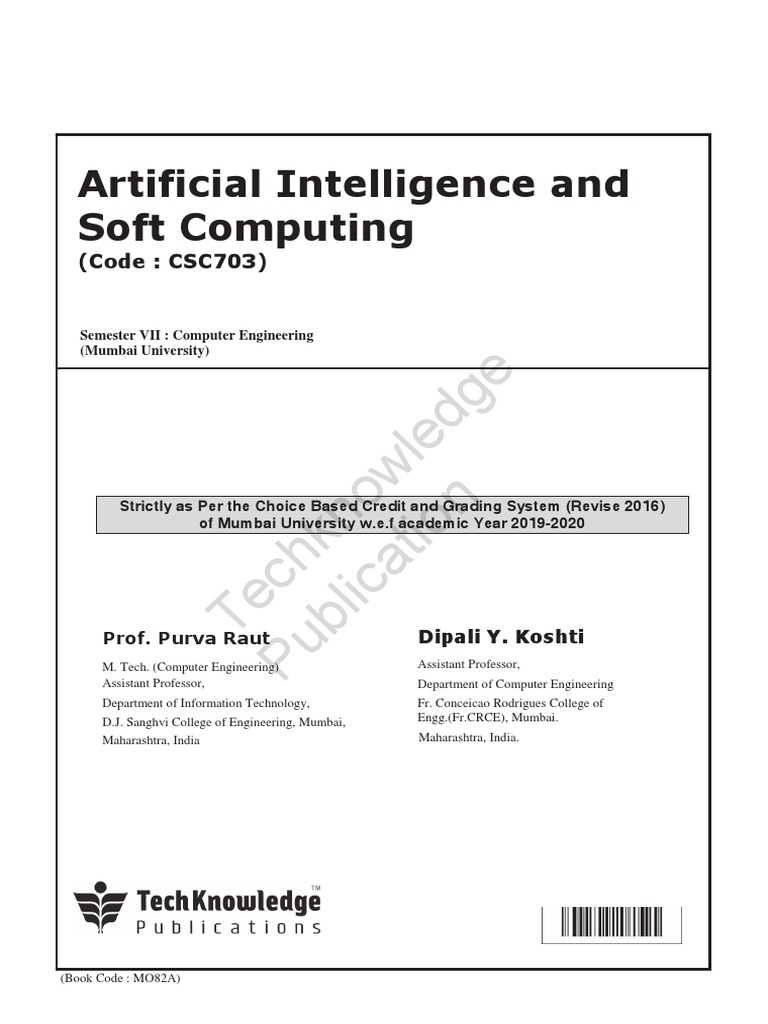 Techknowledge Publication: Artificial Intelligence and Soft Computing | PDF | Fuzzy Logic ...