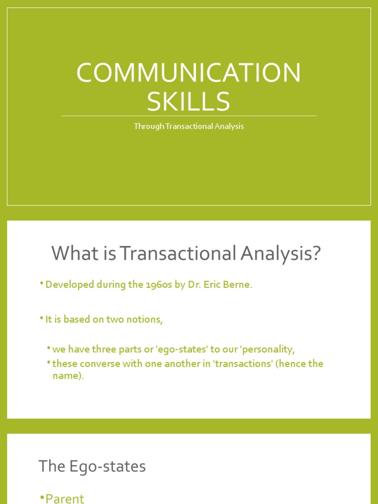 Transactional Analysis | PDF | Science & Mathematics
