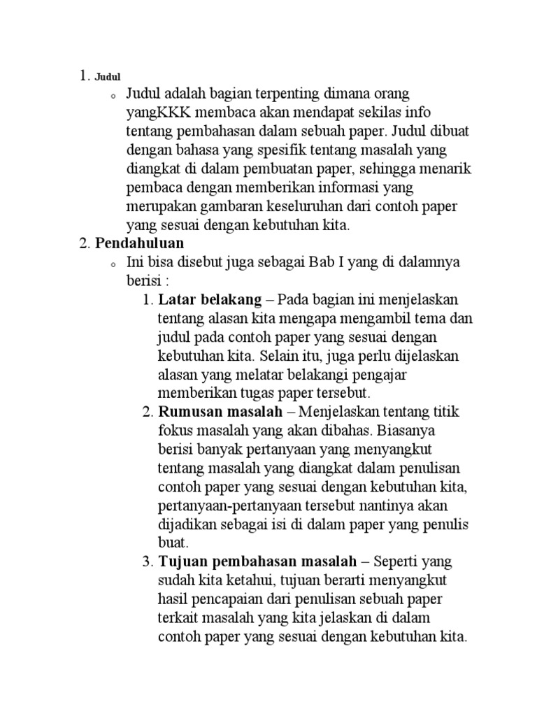 Cara Membuat Paper Yang Baik Dan Benar | PDF