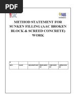 Method of Statement For Aac Block Work | PDF | Masonry | Wall