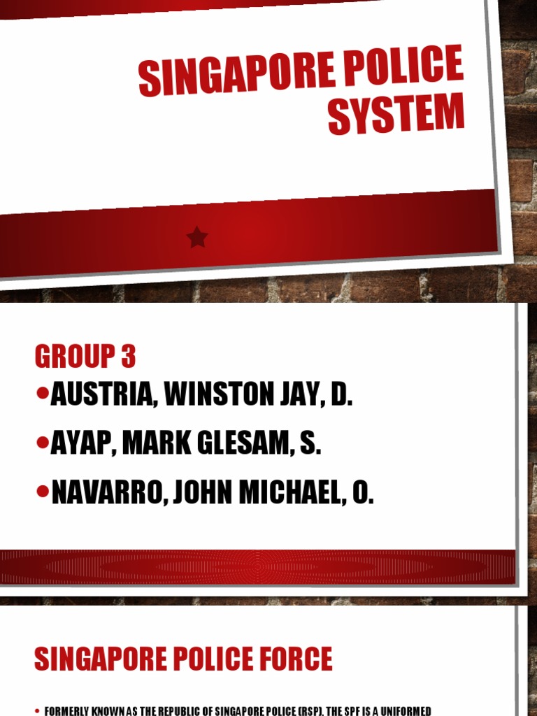 Singapore police system.pptx | PDF | Police | Inspector