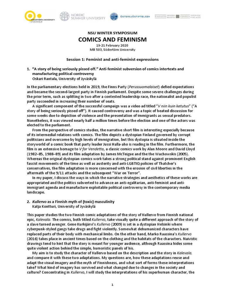 Comics & Feminism | Download Free PDF | Gender | Gender Studies