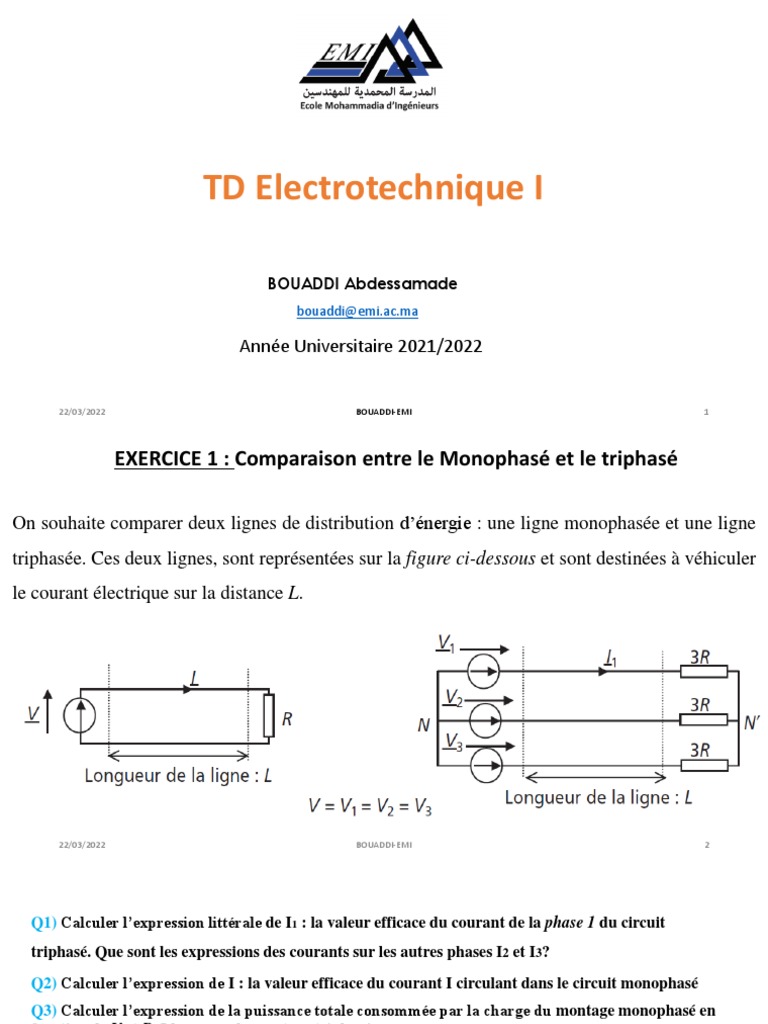 Comparaison Monophasé vs Triphasé | PDF | Puissance (physique) | Tension électrique
