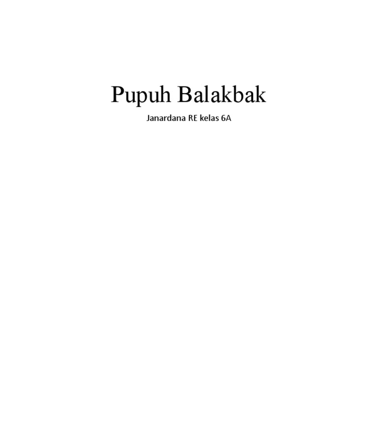 Pupuh Balakbak | PDF