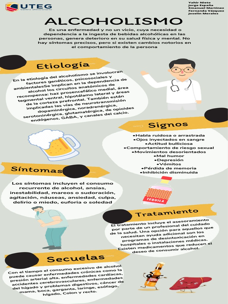 Infografia Alcoholismo Salud | PDF | Causas de la muerte | Enfermedades ...