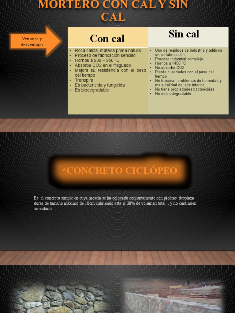 Mortero Con Cal y Sin Cal | PDF